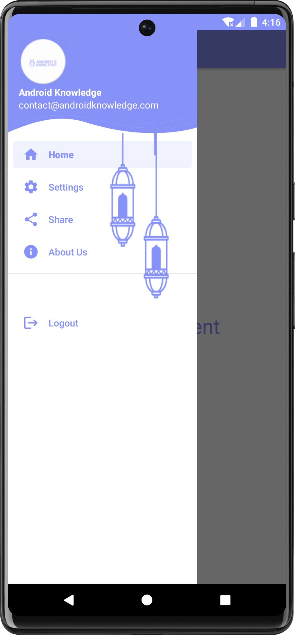 Navigation Drawer in Android Studio using Kotlin - Easy 12 Steps - Android Knowledge