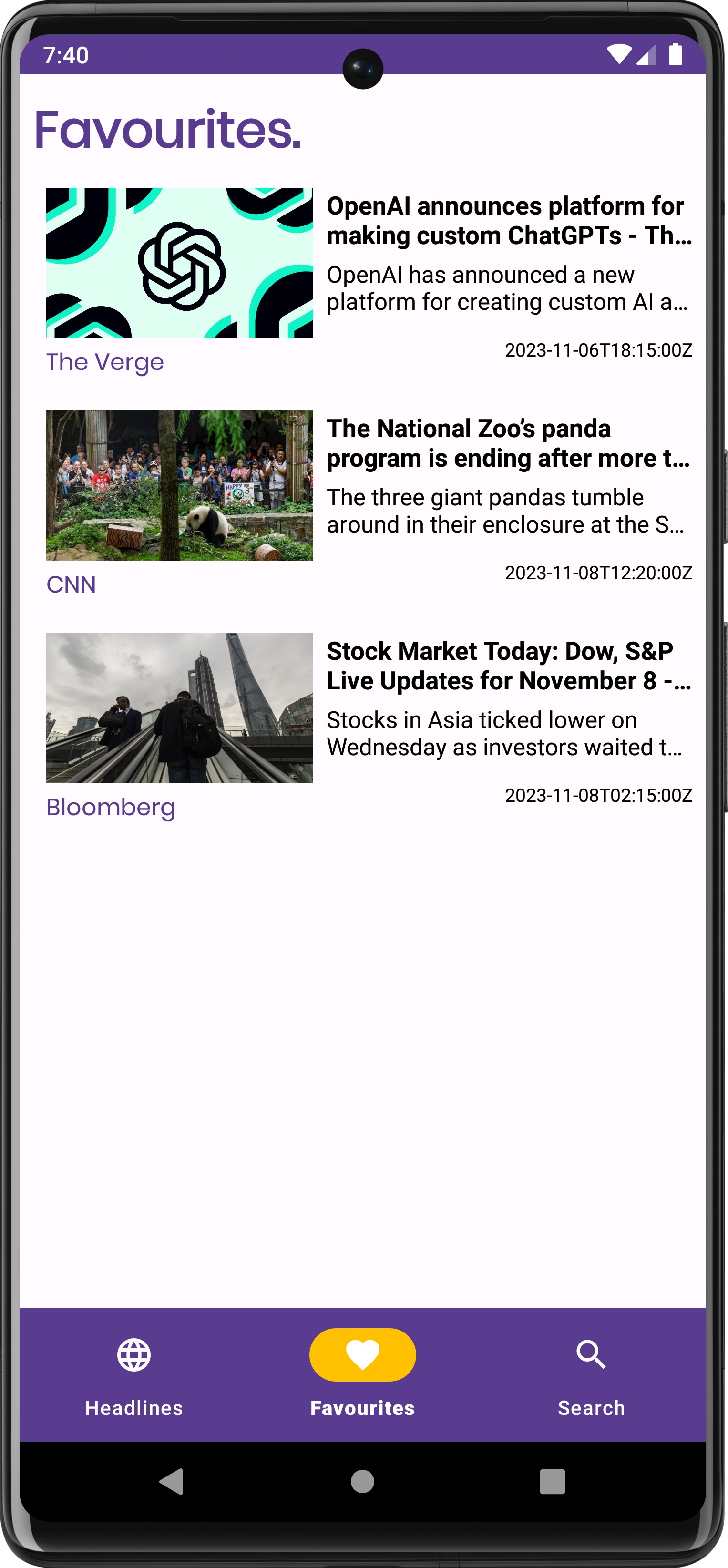 The News App - Prerequisites. - Android Knowledge